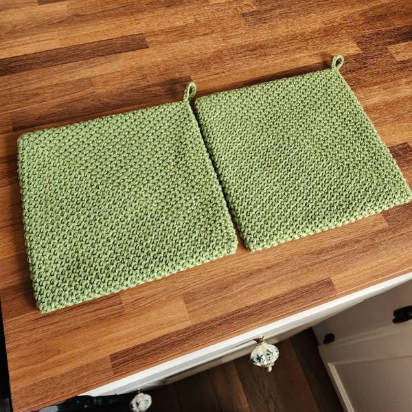 POTHOLDER PDF PATTERN Crochet Double Sided Potholder Pattern Instant ...