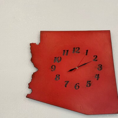 Arizona Metal Wall Art Clock Home Decor Handmade Choose Your Size 16 or ...