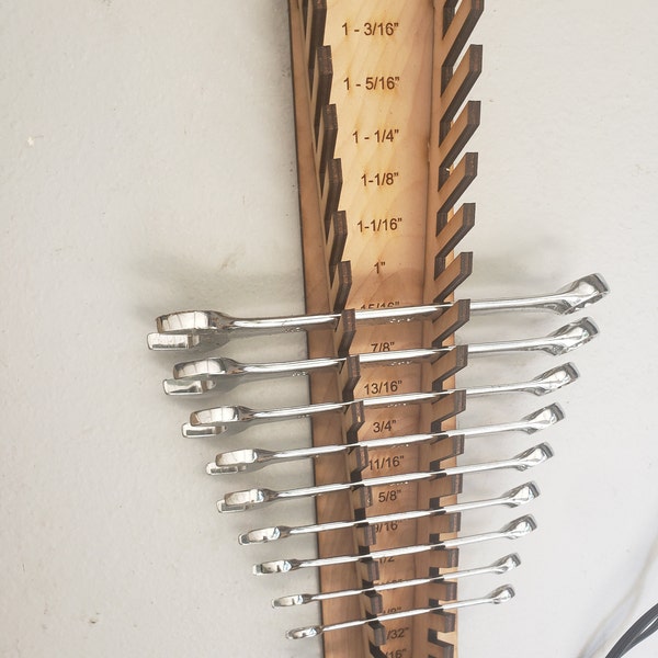 Tool Organizer - Hanging Wrench Rack - (7/32- 1-3/16) Standard & Metric ...