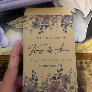 Custom Bridal Shower Seed Packet, Seed Packets Wedding Favors, Seed ...