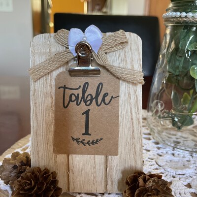 Table Numbers Tags Table Tags for Weddings, Bridal Showers, Baby ...