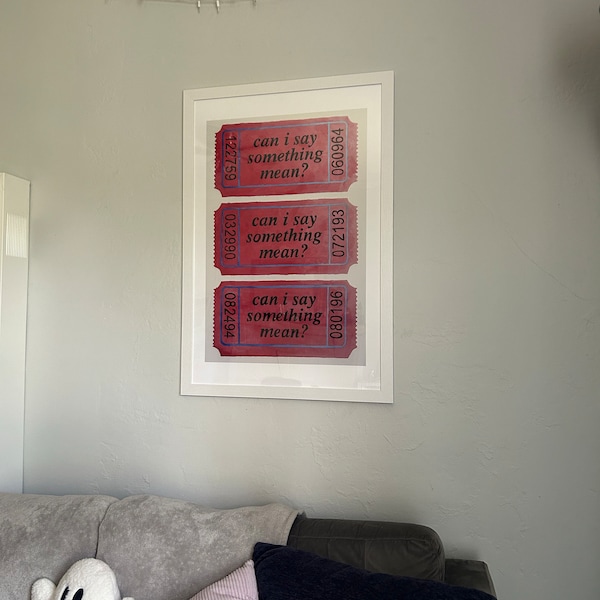 Can I Say Something Mean? Tickets, Poster of Painting by Sally Darr ...