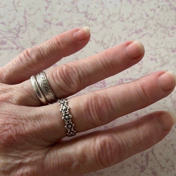 Sterling Silver Love Cuddle Hugging, Wraparound, Friendship Care Ring ...