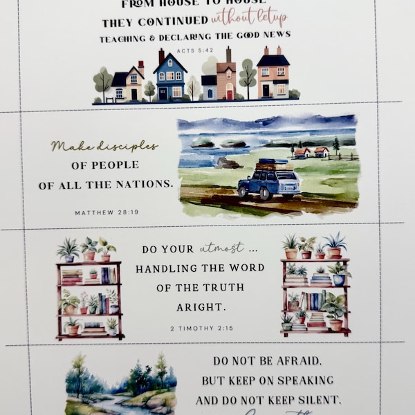 Spanish JW Pioneers Bookmarks Printable Gifts Set Encouraging Bible ...