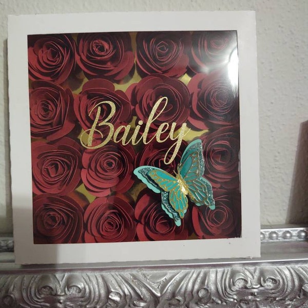 Blank Square Shadow Box Frame SVG for Layered Artwork Paper Art. 3d ...