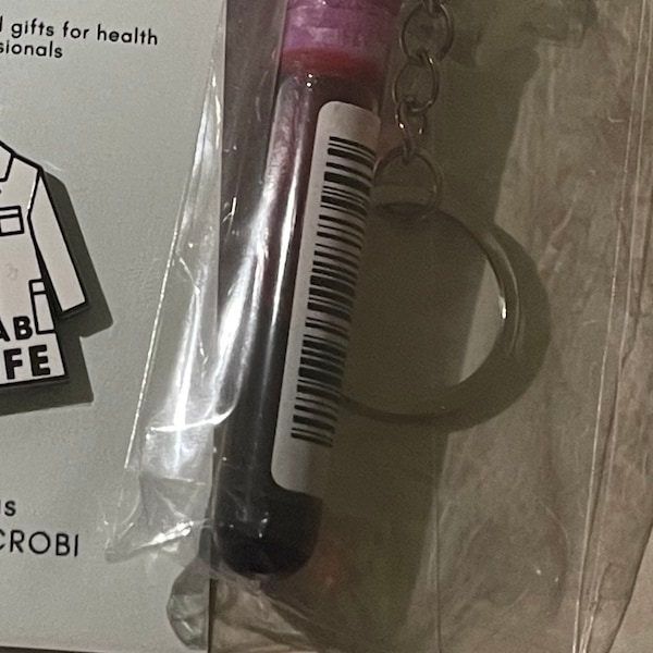 Blood Test Tube Keychain / Chemistry / Transfusion / Blood Bank ...