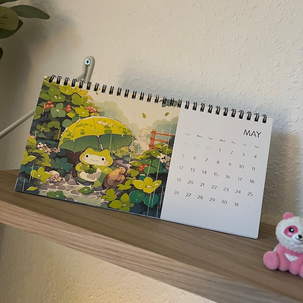 Kawaii Anime Animals Desk Calendar, Cute Animal Patterns, Cute Home ...