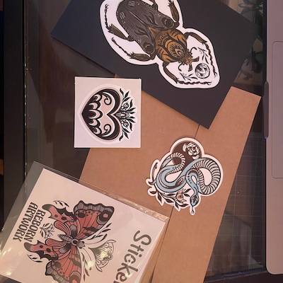 Snake Screen Print White Ink on Copper - Etsy