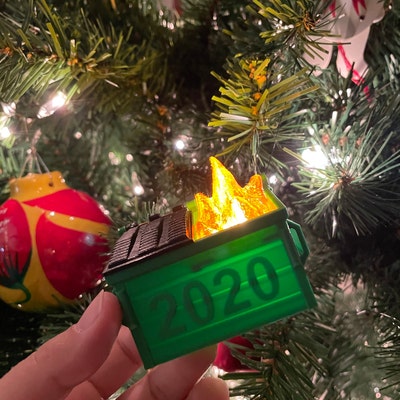 2020 Dumpster Fire Lit Ornament, 3D Printed With LED Light - Etsy