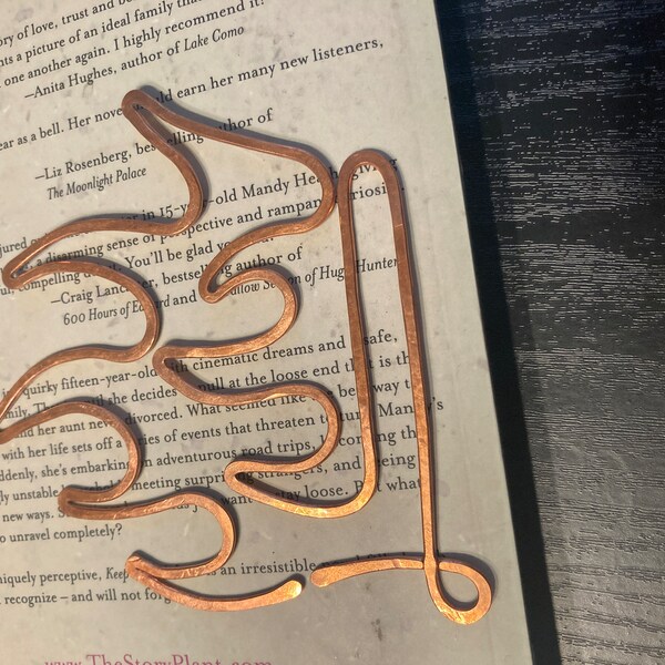 Fire Bookmark | Handmade Copper Wire Line Art | Flame Campfire ...