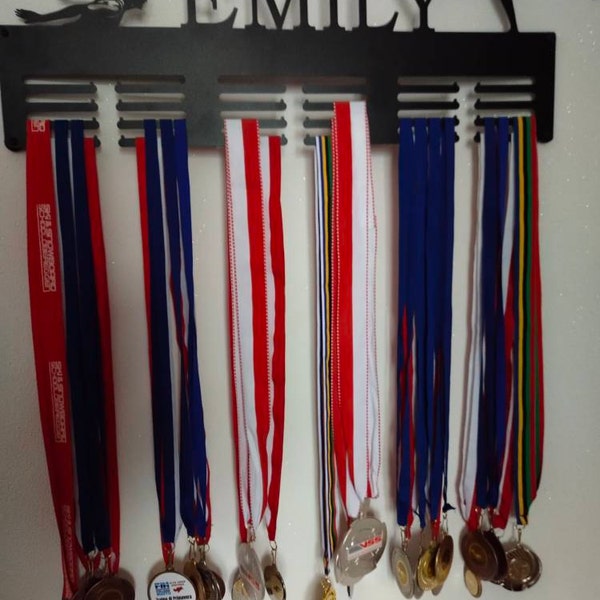 Personalized Swimming Medal Holder Swim Medal Hanger Custom Name Sports ...