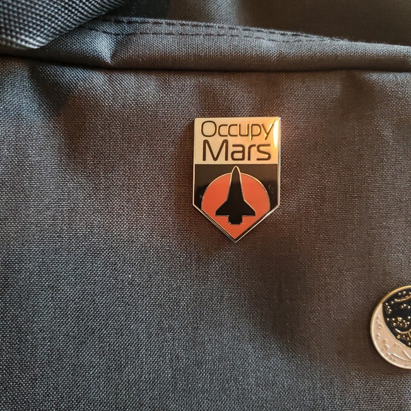 Occupy Mars Enamel Pin - Space Pin - Science Pin - Astronomy Pin - Mars ...
