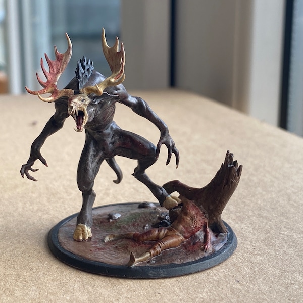Wendigo Dnd Miniatures Compatible With 28mm 32mm Tabletop Fantasy Minis ...