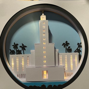 Layton Utah LDS Temple 3D Shadow Box - Etsy