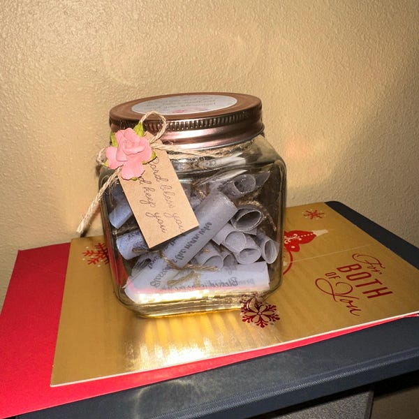 Positive Affirmations in Glass Jar-inspirational Scrolls of ...