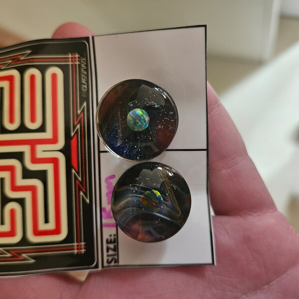 Spacey Nebula Glass Plugs, 1 Pair, Double Flare - Etsy