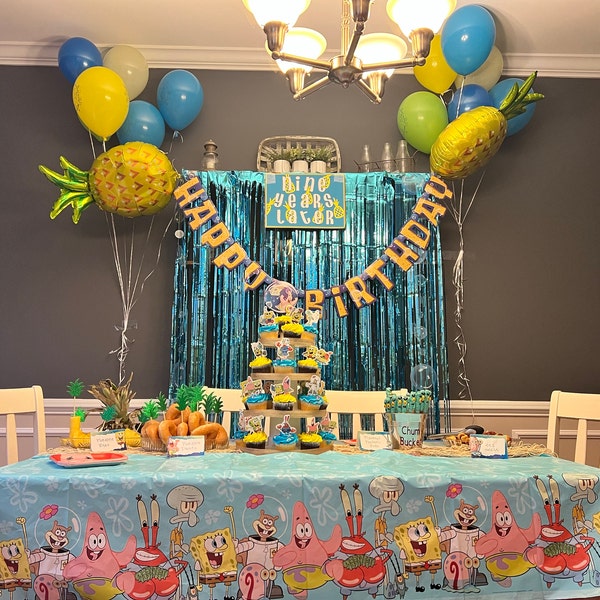 Spongebob Birthday Sign: Handmade Party Decorations - Etsy