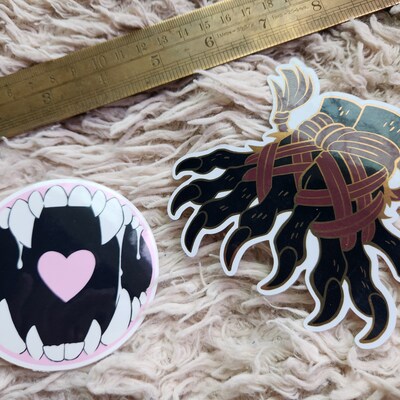 Monsterlover Maw Round Sticker PINK furry Monsterfucker - Etsy