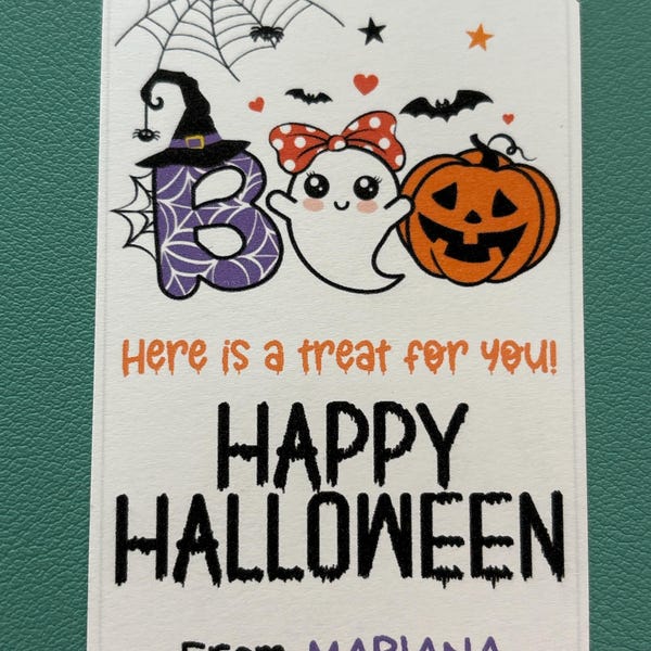 EDITABLE Halloween Gift Tag, Halloween Class Gift Tag, Halloween Favor ...