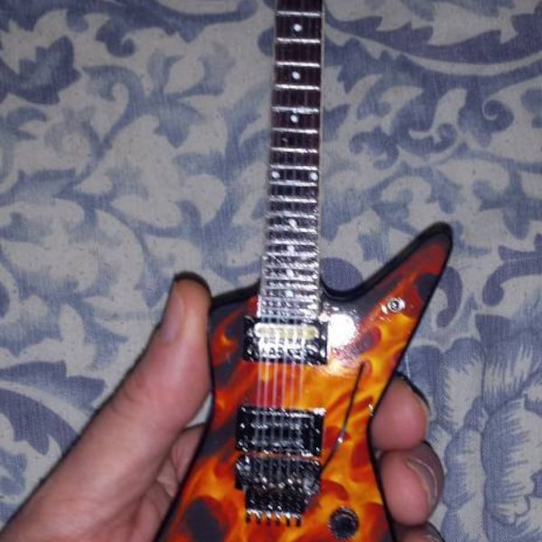 Pantera Collectible - Dimebag Darrell Dime O Flame Guitar - Mini Guitar ...
