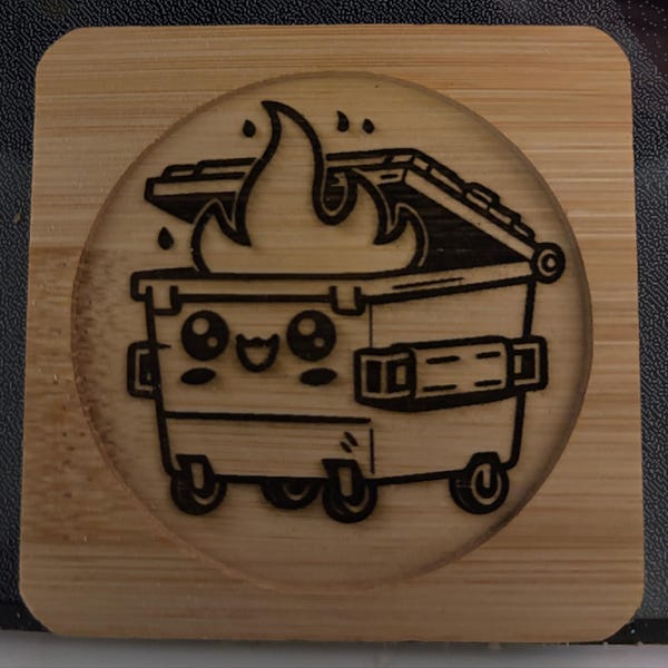 Cute Dumpster Fire Svg Png Dxf Eps Pdf | Laser Engrave Cut Print Files ...