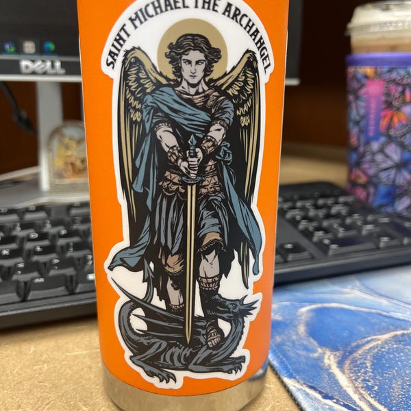 5" Saint Michael the Archangel Vinyl Sticker - Etsy