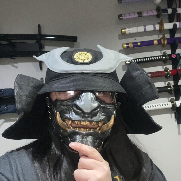 Fabric Kabuto, Samurai Helmet, Japanese Armor Hat, Shogun Kabuto - Etsy