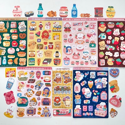10 Korean Snacks Sticker Pack Water Resistant Laminated Die Cut Sticker ...