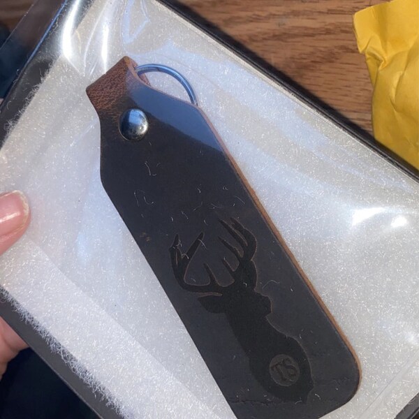 Hunting Keychains For Men Deer Keychan Leather Keychan Brthday Gfts For ...