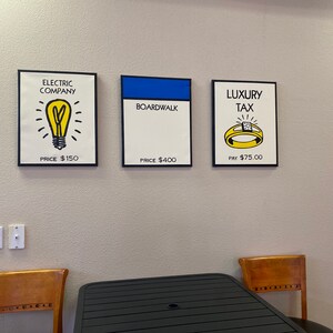 Monopoly Hand Painted Room Decor Board Game Art Your Choice Pool Room ...