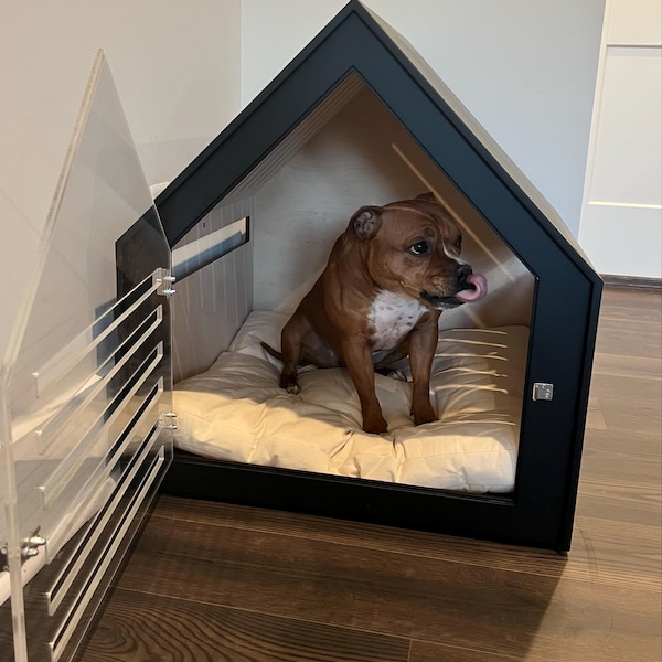 Fully Transparent Modern Dog and Cat Crate With Acrylic Sides Petso ...