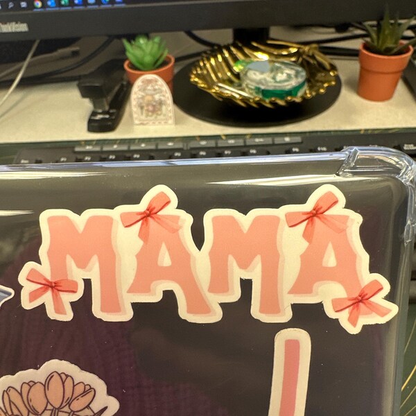 Mama Sticker Bow Sticker for Phone Stickers Kindle Stickers for Mom Bow ...