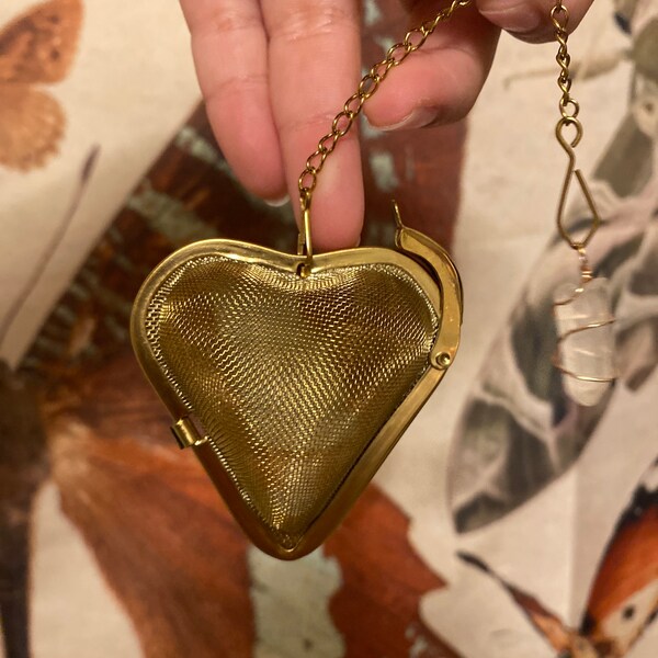 Gold Heart Tea Strainer, Heart Shaped Tea Infuser, Tea Strainer, Heart ...