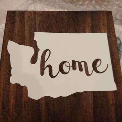Custom State Outline Home Sign Rustic Home Sign Custom Home - Etsy
