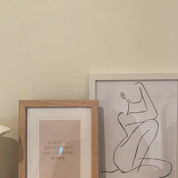 Woman's Body Fine Line Print, Abstract Art, Line Drawing, Scandinavian ...