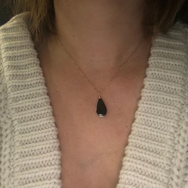 Black Obsidian Necklace | Obsidian Jewelry | Black Stone Necklace ...