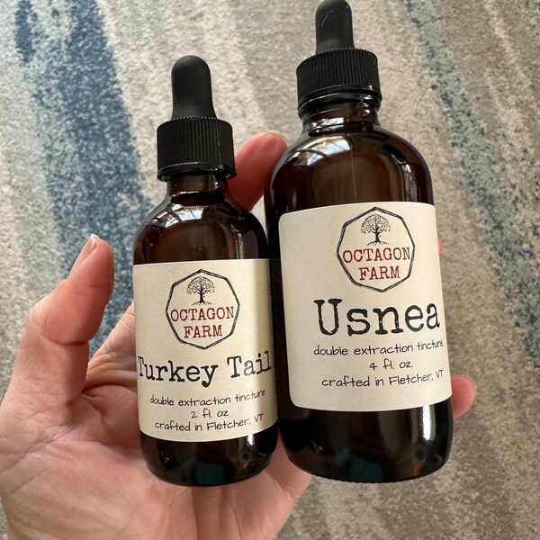 Turkey Tail Tincture Double Extraction Mushroom Herbal Natural ...