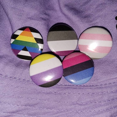 LGBTQ Pride Buttons custom Identity Requests Welcome - Etsy