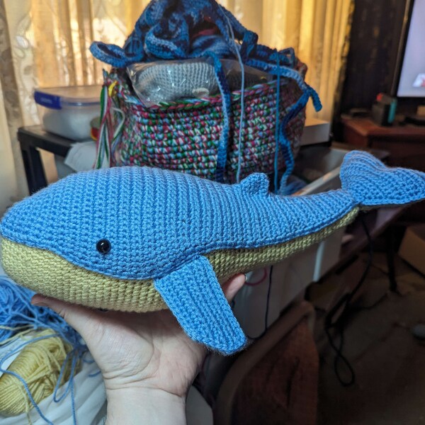 Whale Crochet Pattern, Blue Whale Amigurumi Pattern, Realistic Crochet ...