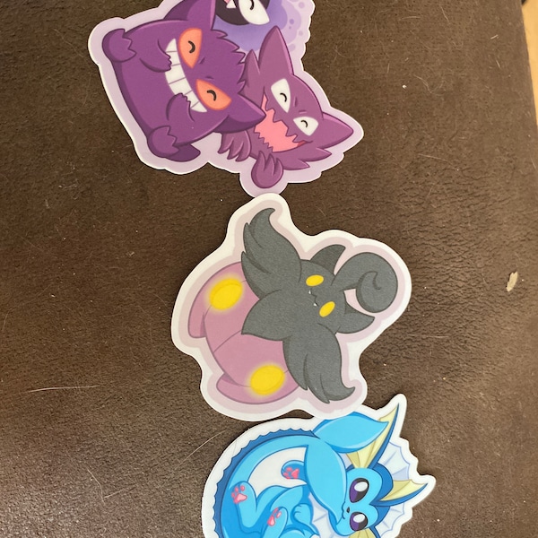 Eevee & Eeveelution Pokemon Vinyl Waterproof Sticker - Etsy