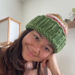 CUSTOM Multi-colored Beanies Hand Knit Chunky Beanies - Etsy