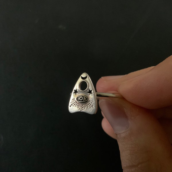 Planchette Ring, Ouija Ring, Moon and Star Ring, Planchette Jewelry ...