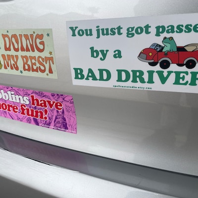 Funny Weird Gen Z Bumper Sticker, a Witch Turned Me Into a Car, 7.5 X 3 ...