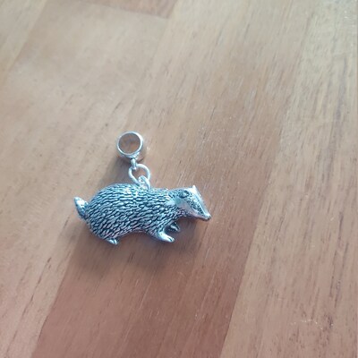 Badger Charm With 5mm Hole to Fit Pendant Bracelet European Also Fits ...