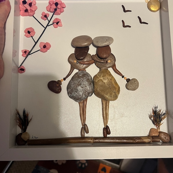 Best Friends Pebble Art, Friends Rock Art, Gift for Best Friend ...