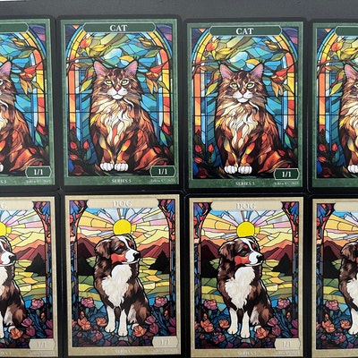 Elf Warrior Token STAINED GLASS SERIES 3 Magic the Gathering Givememana ...