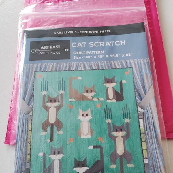 Cat Scratch Quilt Pattern by Art East Quilting Co. Small and Large ...