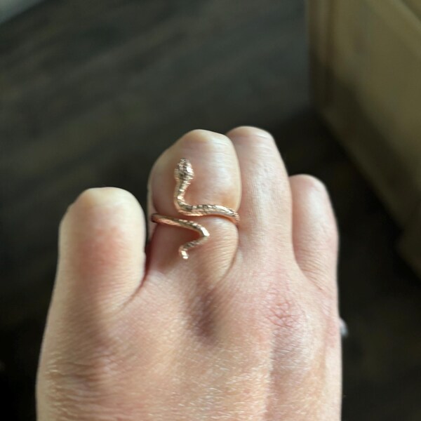 Vintage Snake Ring • Adjustable Snake Ring • Open Snake Ring • 925 ...