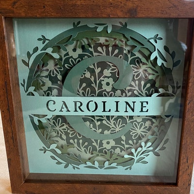 3D Split Monogram A-Z Shadow Box, Custom Name, Alphabet Family Name SVG ...