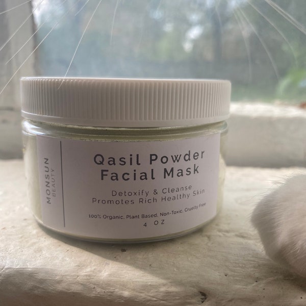 Qasil Organics Pure Qasil Mask Powder for Hair and Skin, Skincare ...